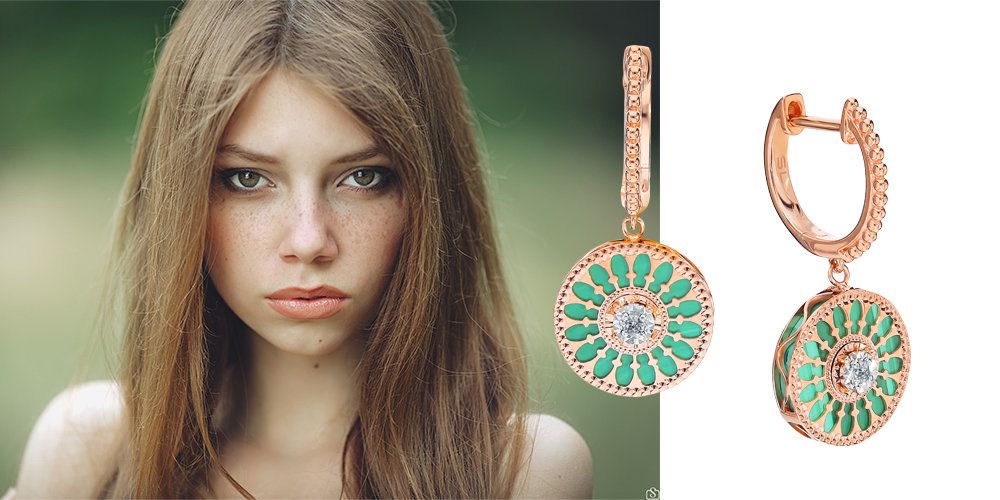 Серьги для зеленоглазых: самые красивые сочетания